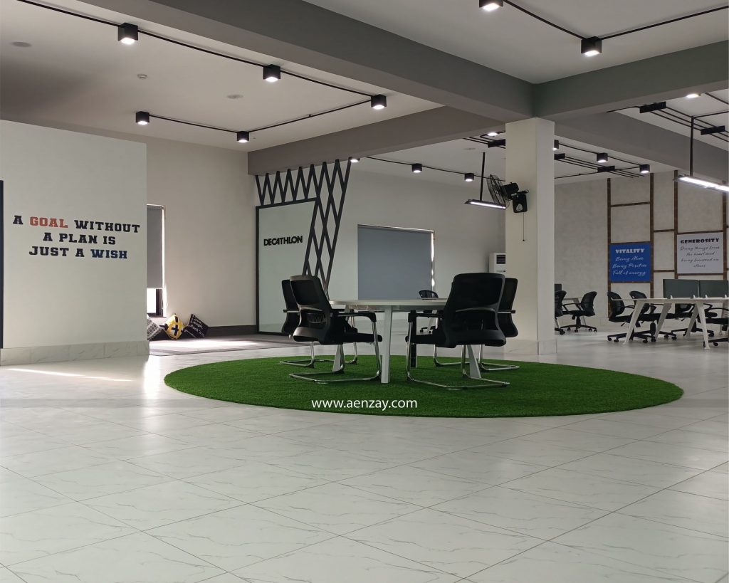 Office furniture designs for Decathlon Sialkot project - Workspace